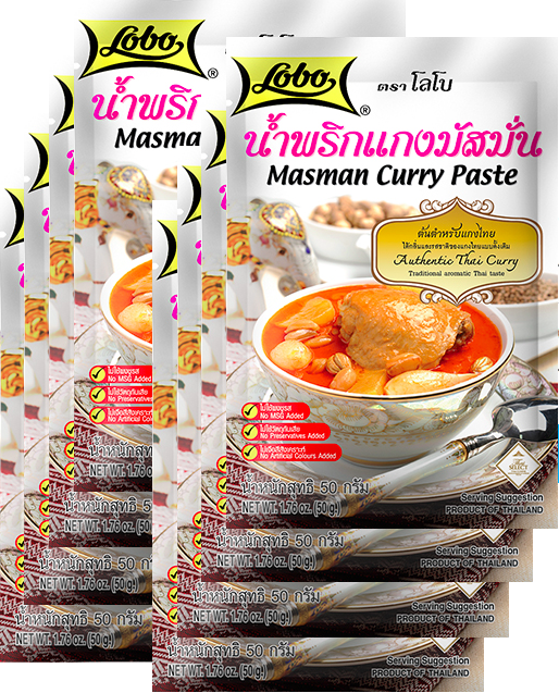 ロボ マッサマンカレーペースト 50g x 8 (Lobo Masman Curry Paste 50g x 8) 個人輸入 | タイの医薬品 ...